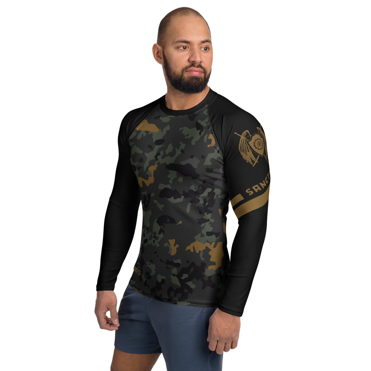 Sanctus Combatives Jungle Multicam Grappling Rash Guard | Sanctus Co.