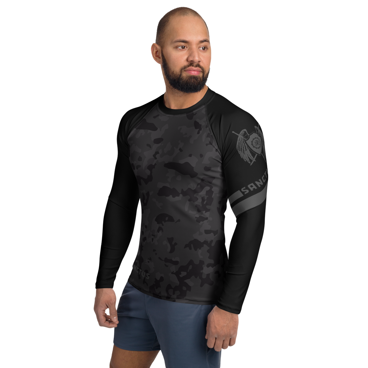 Sanctus Combatives Black Multicam Grappling Rash Guard | Sanctus Co.